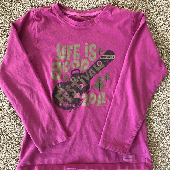 Life Is Good | Shirts & Tops | Life Is Good Girls Long Sleeve Tee ...